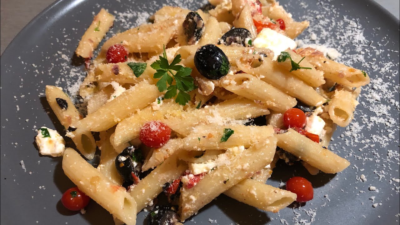 Penne alle Olive Nere e Feta #123 / Penne in Greco / Penne with Black ...