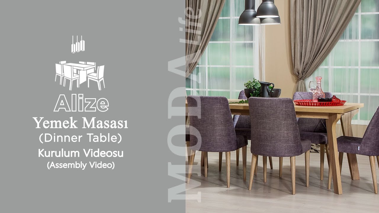 Alize Yemek Masası Kurulum (Alize Dinner Table Assembly) - YouTube