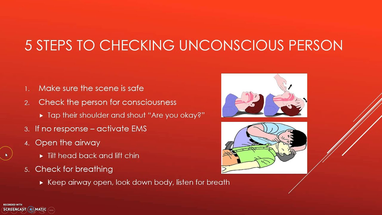Checking Unconscious Adult / CPR - YouTube