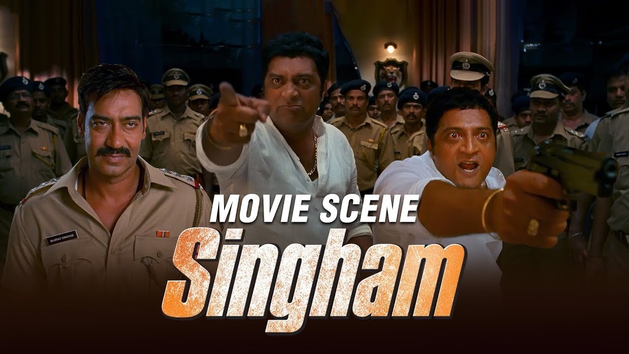 Prakash Raj Tricks Ajay Devgn To Escape From The Room | Singham | Movie ...