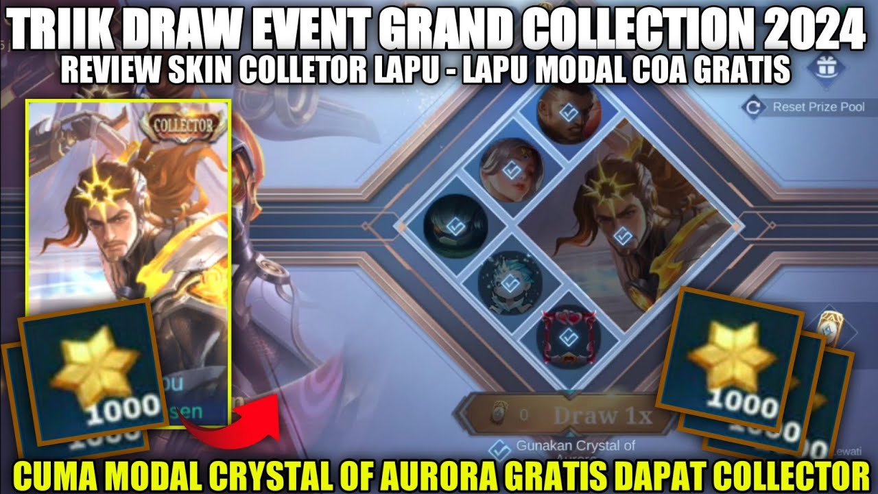 EVENT GRAND COLLECTION!! REVIEW SKIN COLLECTOR LAPU LAPU MODAL 3000 COA ...