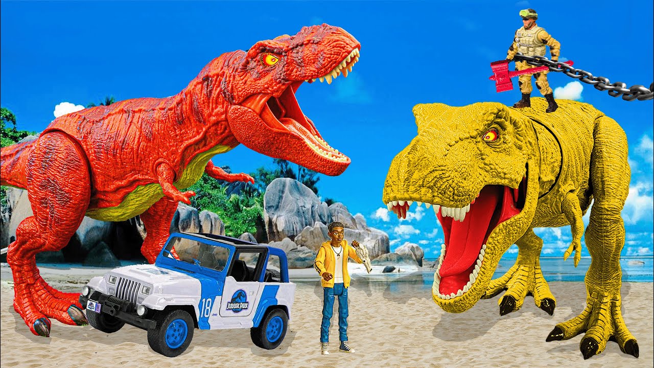 Brave T-Rex’s Heroic Rescue of BIG Dinosaurs from Evil Tyrannosaurus ...
