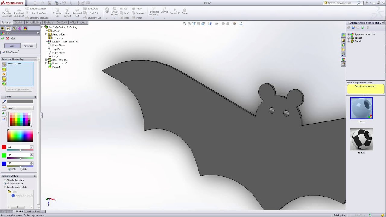Halloween: Bat & Pumpkin Head Holder/Solidworks - YouTube