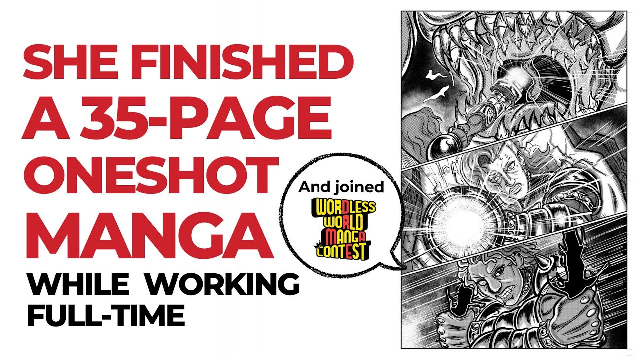 She Finished a 35-page Oneshot Manga While Working Full-Time! - YouTube