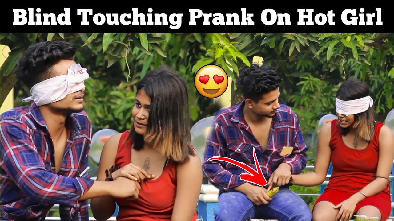 Blind Touching prank on Cute girl - ♥️😂 - YouTube