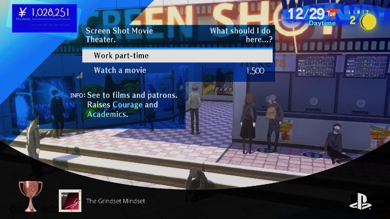 Persona 3 Reload The Grindset Mindset Trophy Unlocked - YouTube