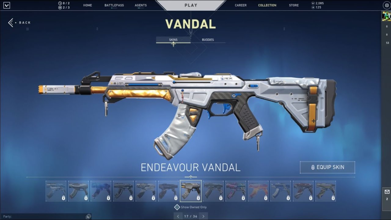 *NEW* All 'ENDEAVOUR' SKINS Locker Showcase! - YouTube