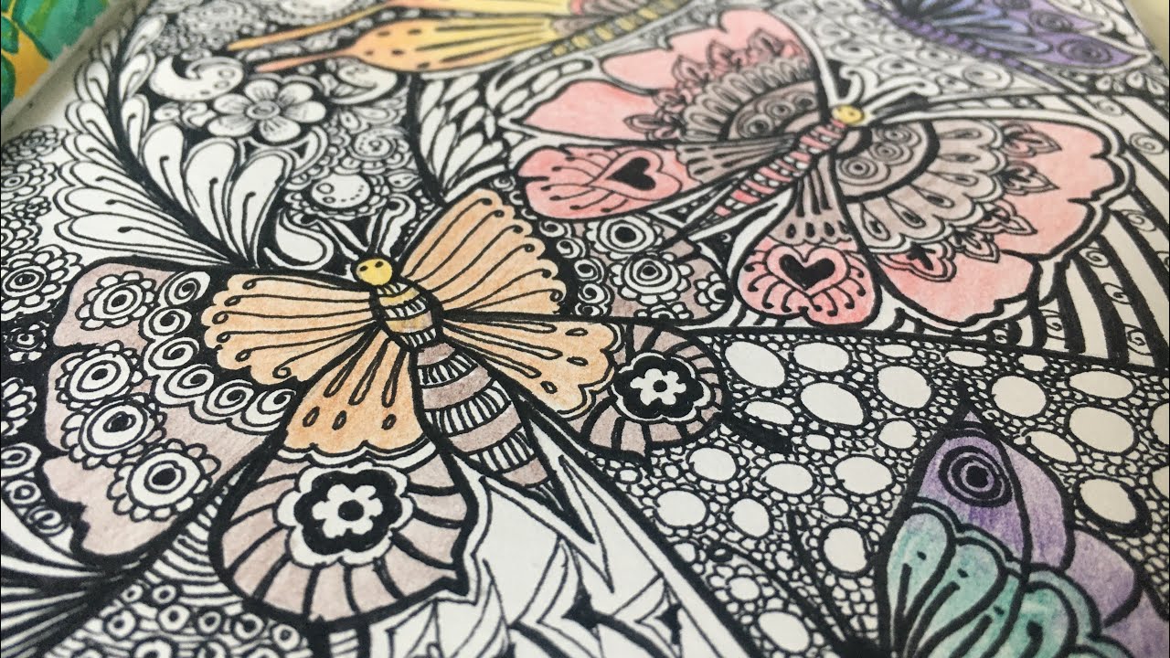 Zendoodle / zentangle art with butterfly 🦋 By An amazing artist # ...