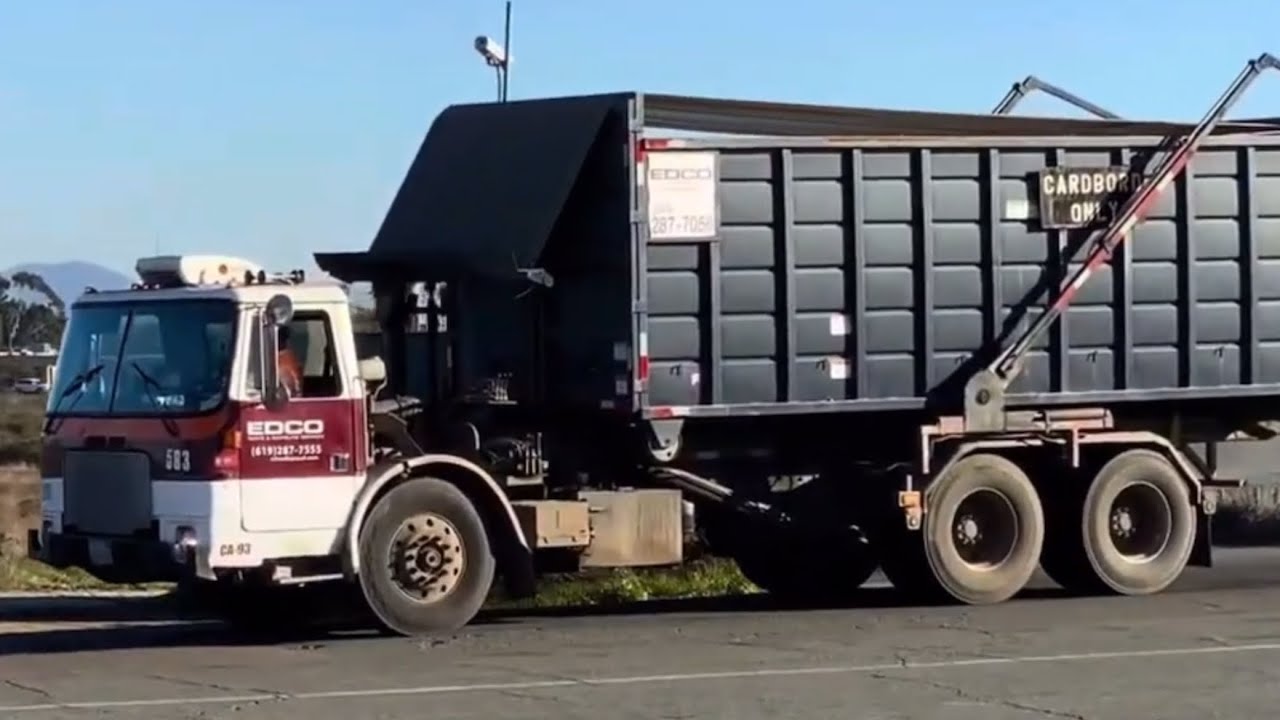 Edco disposals one and only Volvo WXLL rolloff truck with a roof ...
