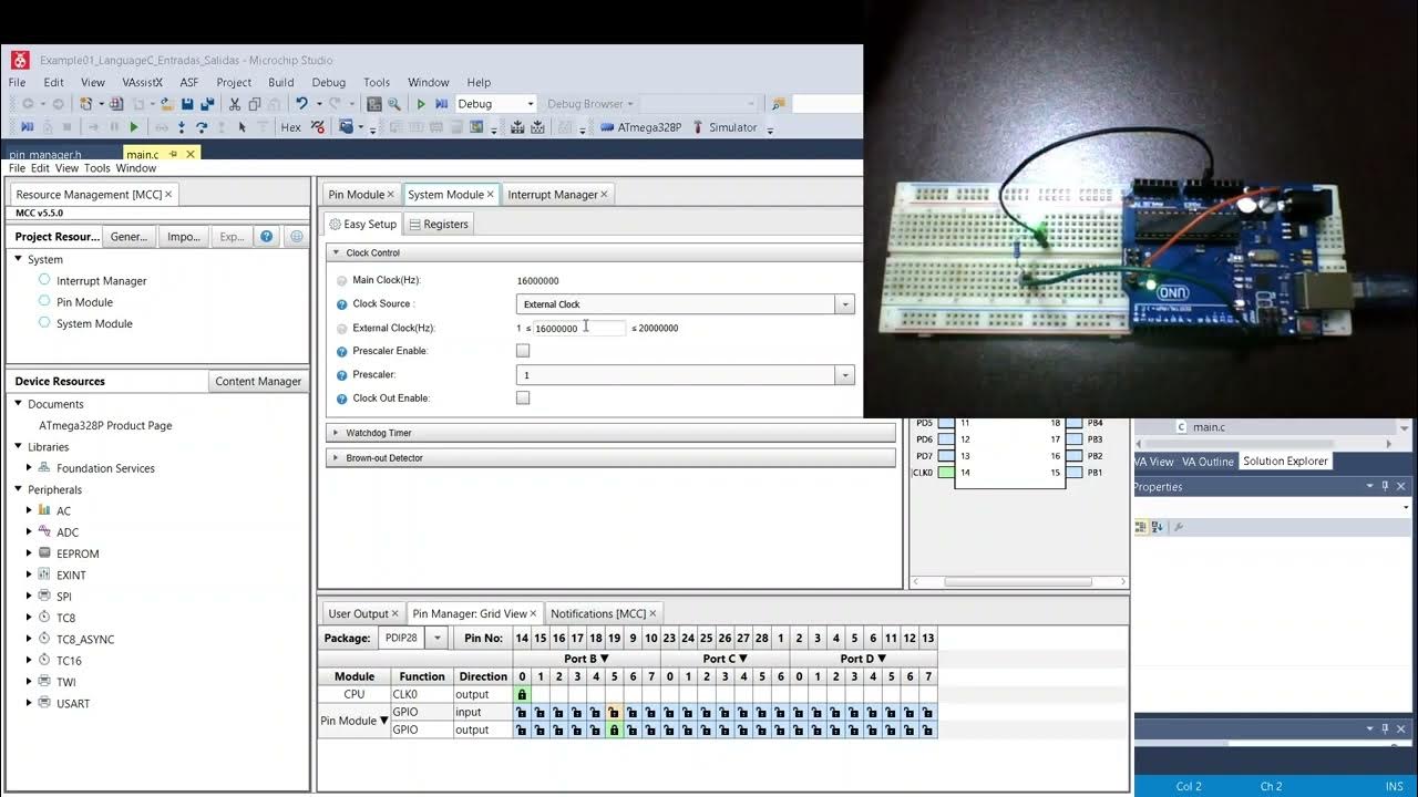 Ejemplo 1 | Microchip Studio | Lenguaje C - YouTube