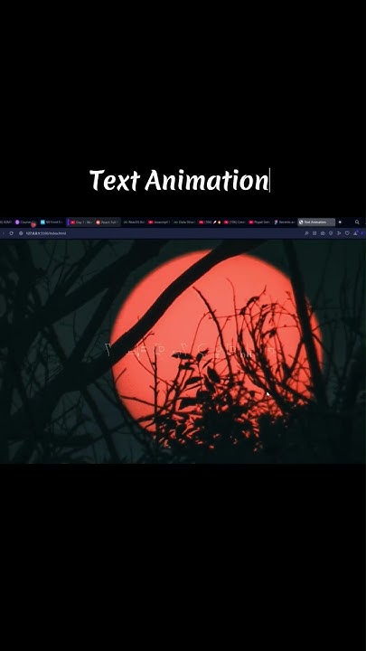 Create Website Text Animation Design Using Html Css And Js Javascript Projects Youtube