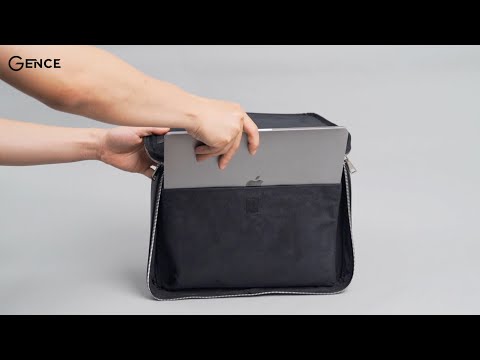 Cặp đựng Macbook màu đen da bò Mill CDT07 - Gence