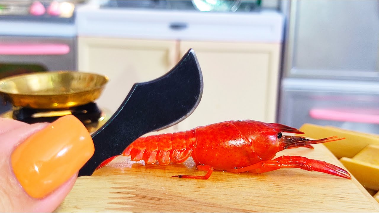 Miniature steamed shrimp recipe in my miniature kitchen🦐 mini cooking ...