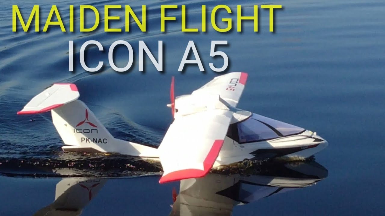 Maiden flight Icon A5|Hand made rc plane| - YouTube