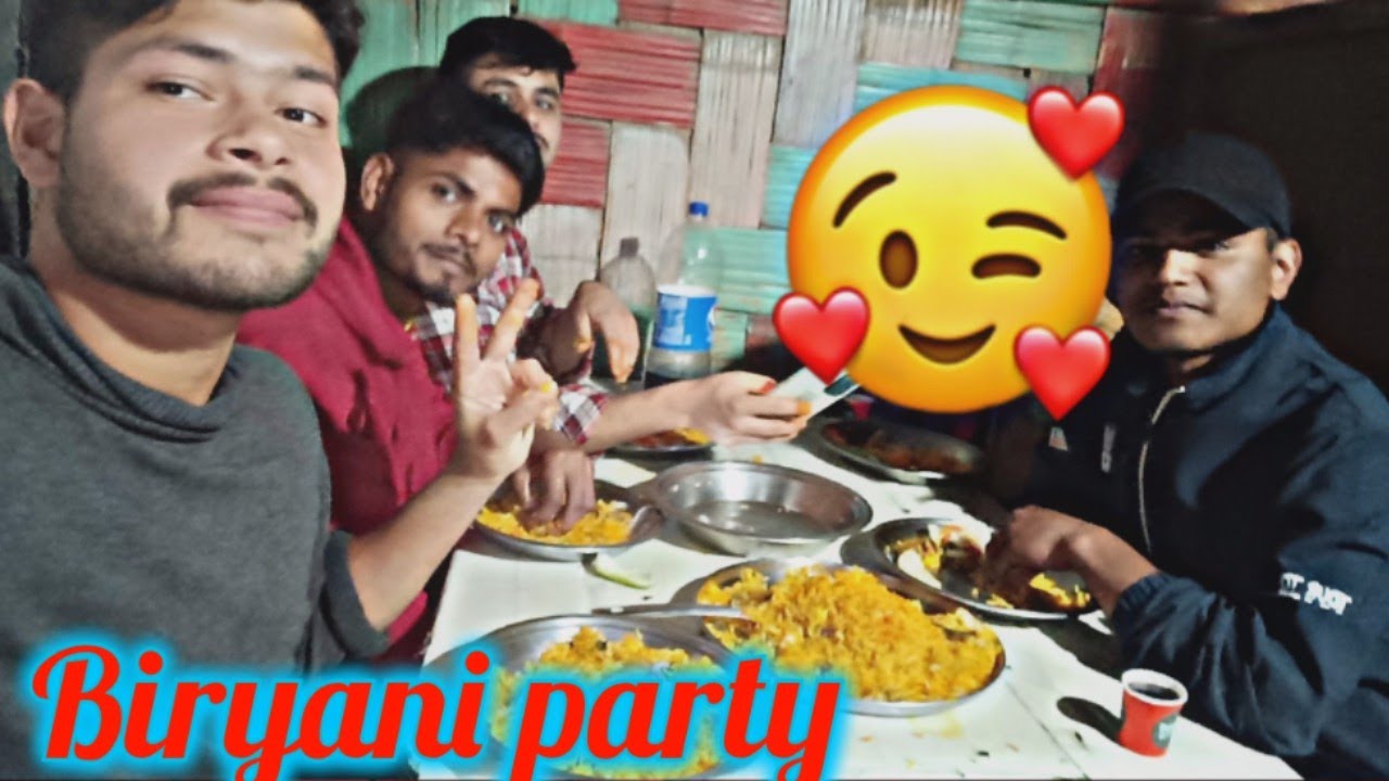 Biryani party 😋 - YouTube