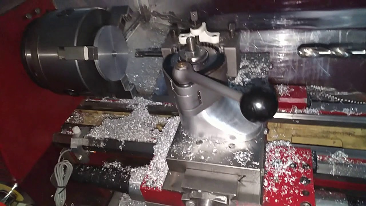Internal turning with retrofitted Sieg C6 lathe. - YouTube