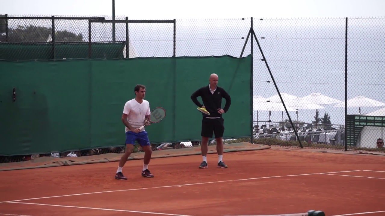 Roger Federer training - Monte Carlo Rolex Master 2016 - YouTube