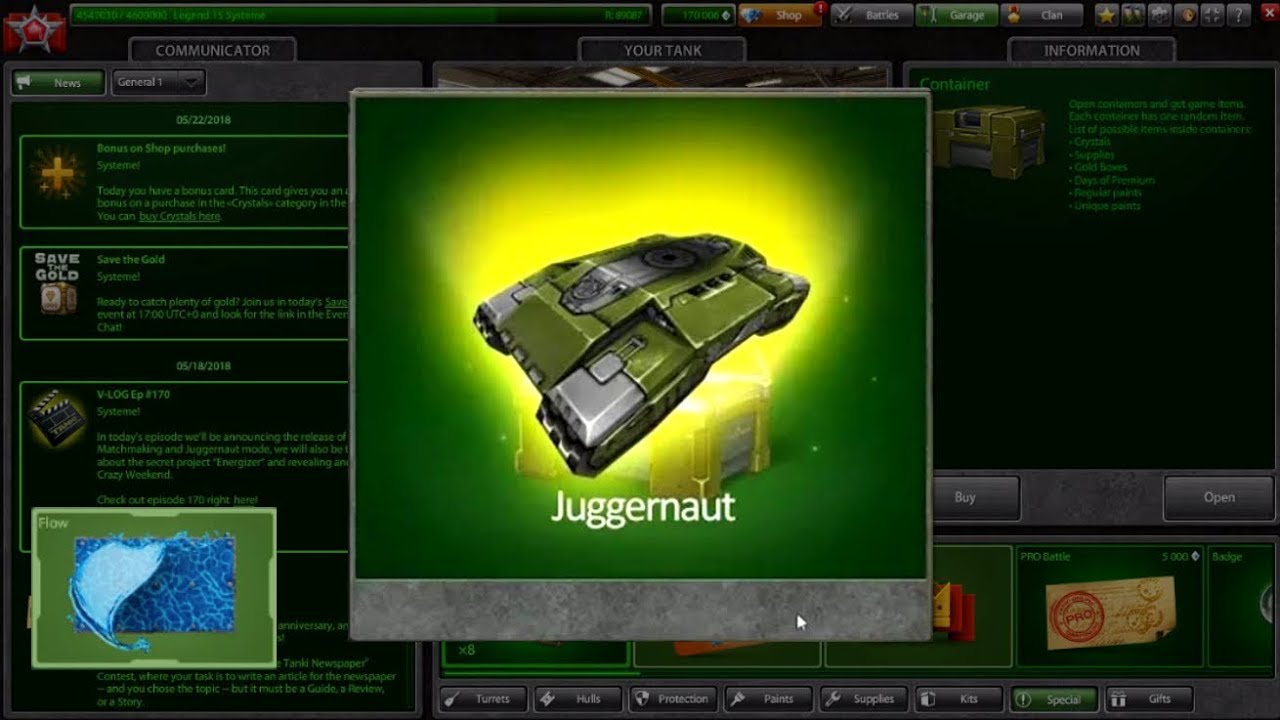 ★Tanki Online★ - "Getting Juggernaut" in the 10 containers from Crazy ...