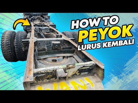 CARA PERBAIKAN SASIS TRUK ELF BENGKOK HUNGGA LURUS KEMBALI  ! Tidak Dipanasi