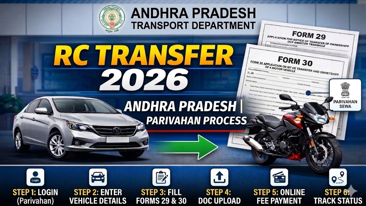How to Transfer Vehicle Ownership Online in Andhra Pradesh 2026 | AP RC ...