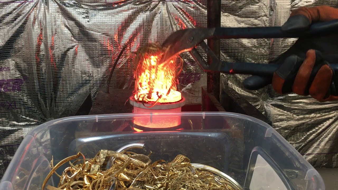 Scrap gold melt 11/18/2017 - YouTube