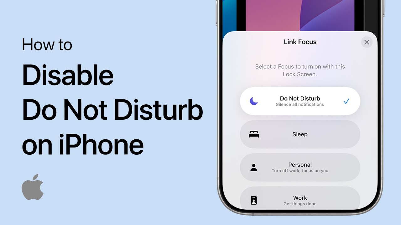 How To Turn Off ‘Do Not Disturb’ on iPhone - YouTube