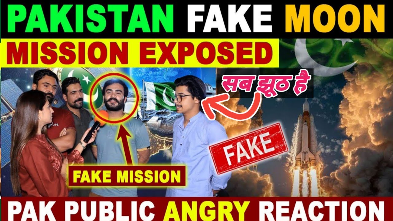 Pakistan Moon Mission Exposed || Pak Public Reaction on Moon Mission ...