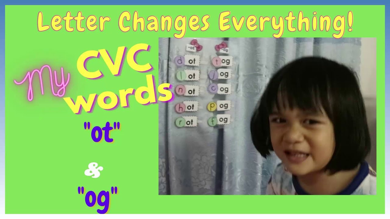 CVC words "ot" and "og" | Nursery |Preschoolers - YouTube