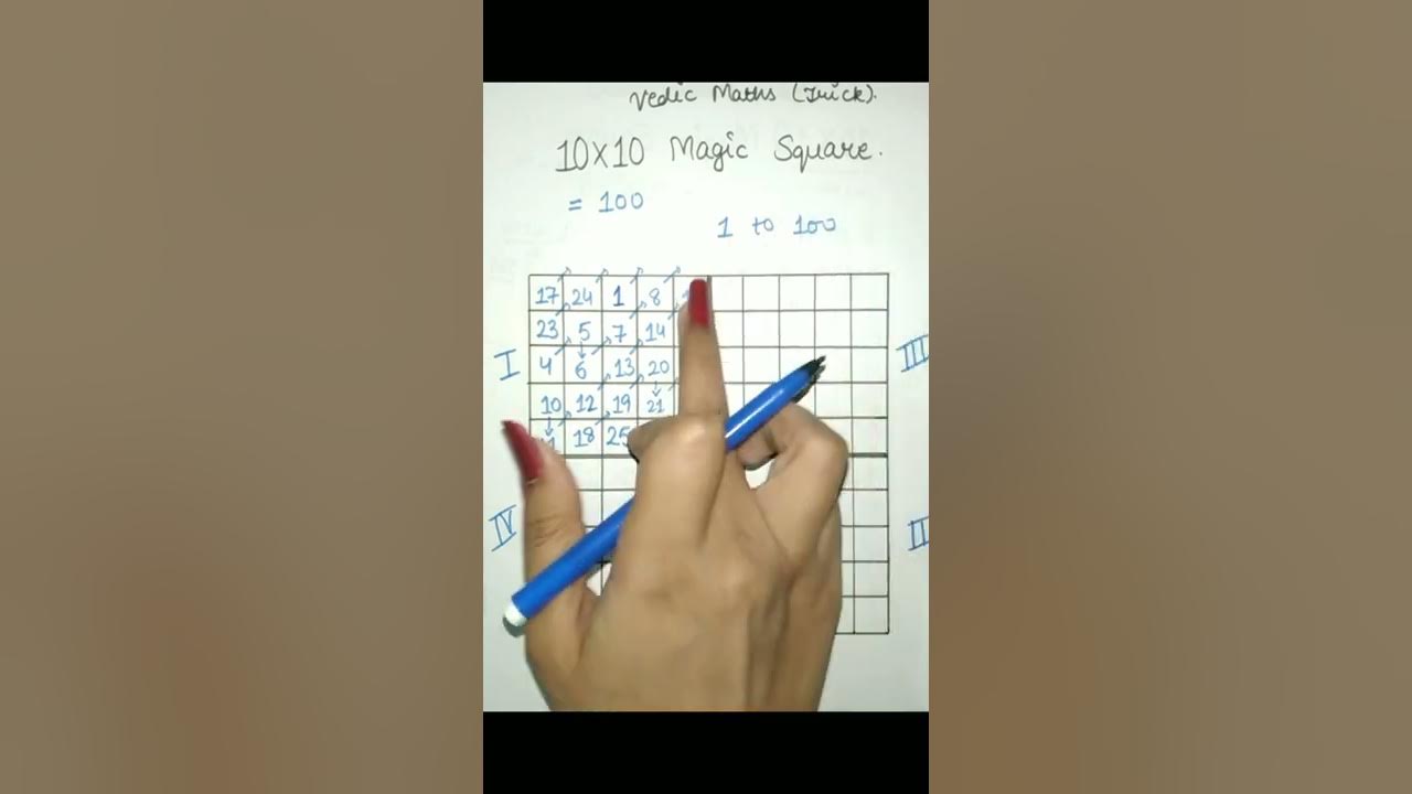 10×10 Magic Square ⬛ | Vedic Maths - YouTube
