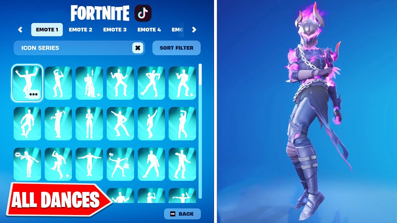 All Icon Series Emotes & TikTok Dances in Fortnite! #211 - YouTube