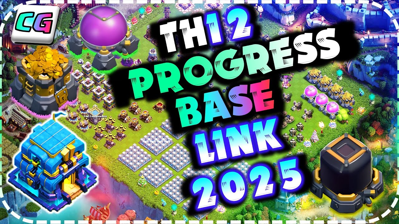 New! TH12 Progress Base and Showcase Base with Link! COC TH12 Funny Troll Base 2025 - YouTube