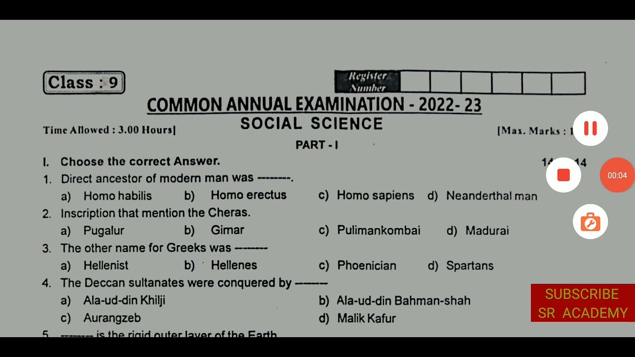9th Std Social Science Annual Exam 2023 Original Question Paper 9th-std-social-science-annual-exam-2023-original-question-paper