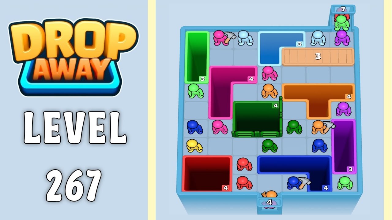 Drop Away level 267 solution - YouTube