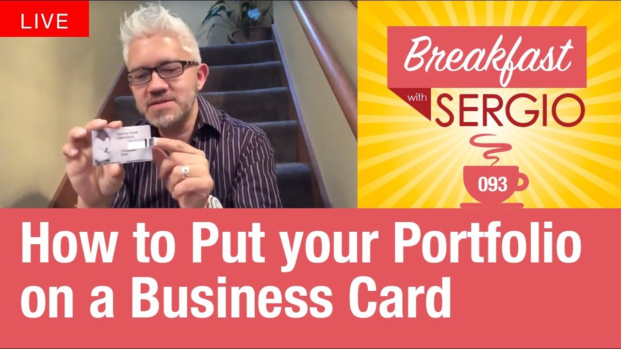 How to put your portfolio on a business card. Breakfast 🍳 with Sergio ...