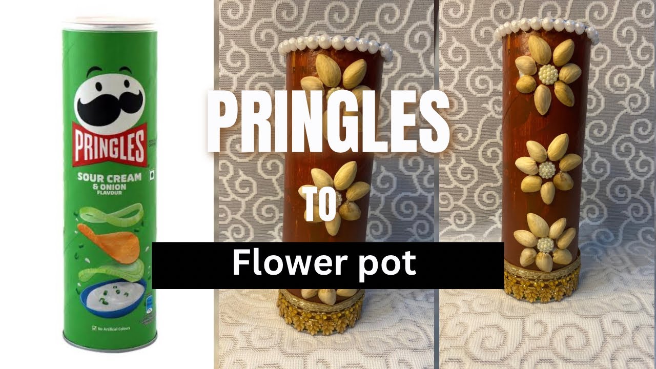 Flower pot /pringles to new flower pot /Beautiful /home decor /decor ...