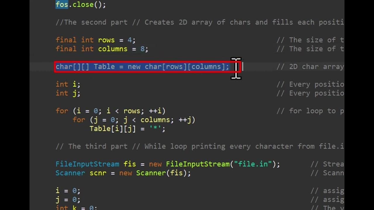 2D Array's | Java Code - YouTube