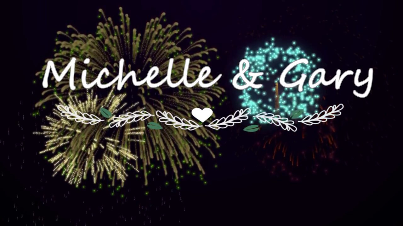 Moving Monogram custom gobo fire works - YouTube