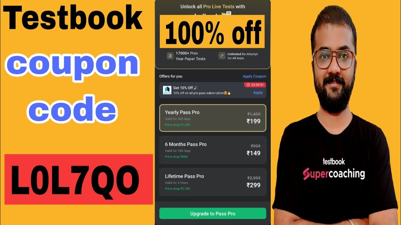 Testbook 22 फरवरी 2024OFFER| Testbook Pass Pro Coupon Code|Testbook ...