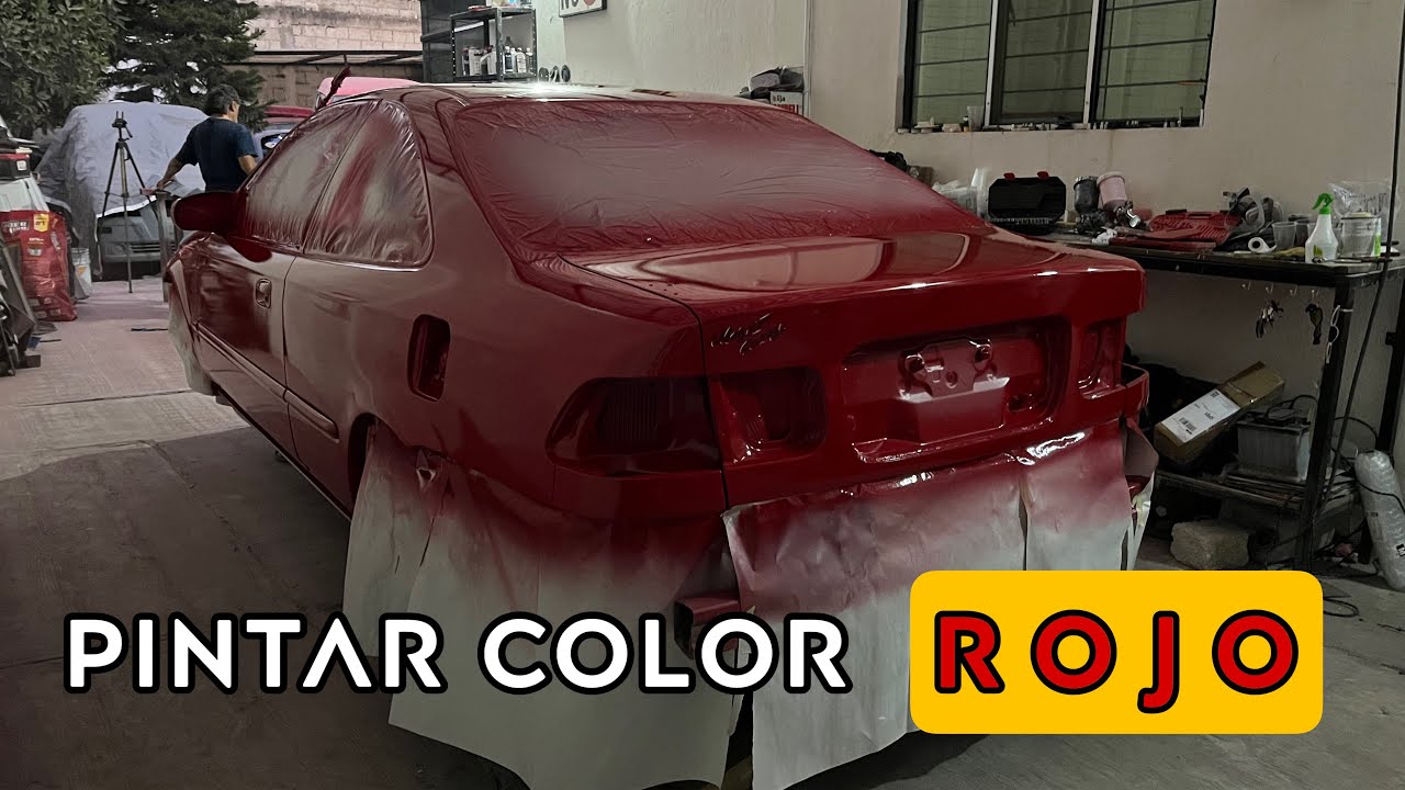 Como pintar un auto de color ROJO ( procedimiento completo ) - YouTube