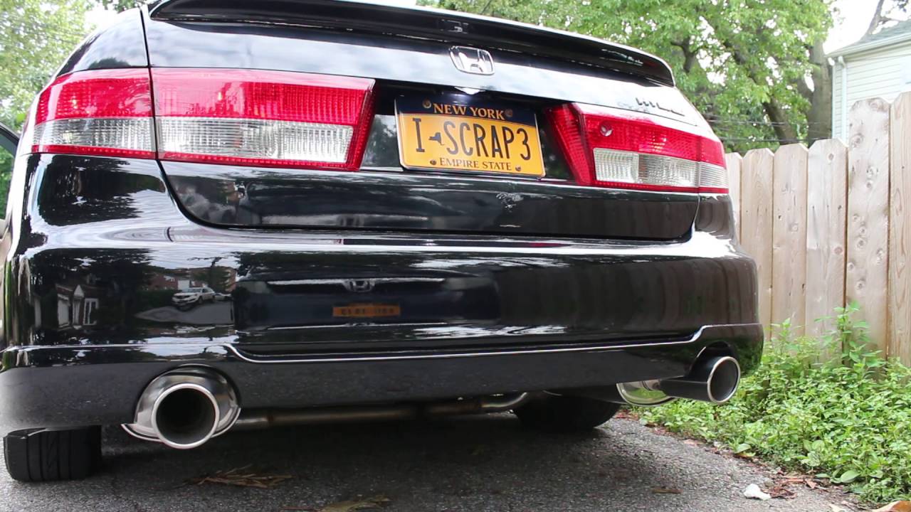 04 Accord 7th Gen V6 sedan with Tsudo Mufflers Pt.1 - YouTube