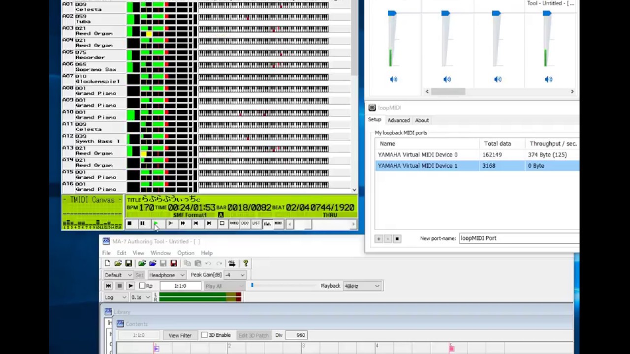 Playing ATS-MA7-SMAF MA-7 emulation on Win10 - YouTube