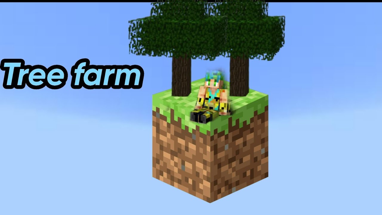 How I made a tree Farm in Minecraft ONE block Ep 3 ️(jawad plays) - YouTube