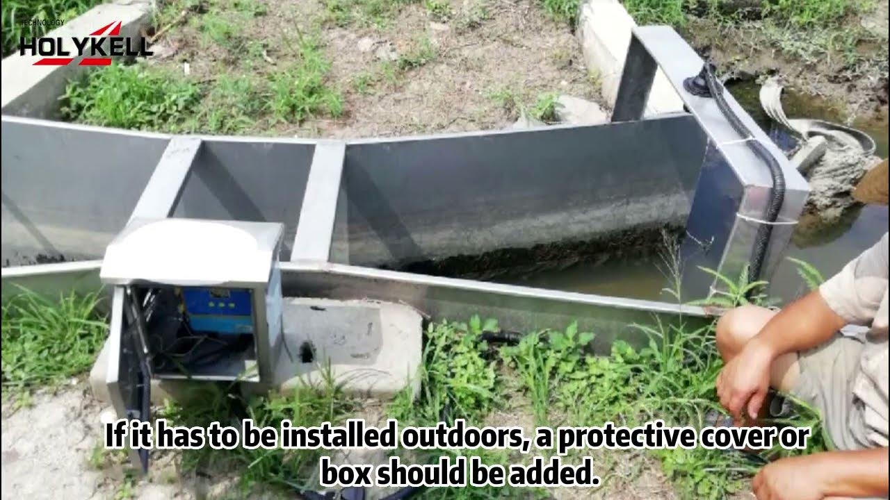 Installation Notices of Ultrasonic Open Channel Flow Meters - YouTube