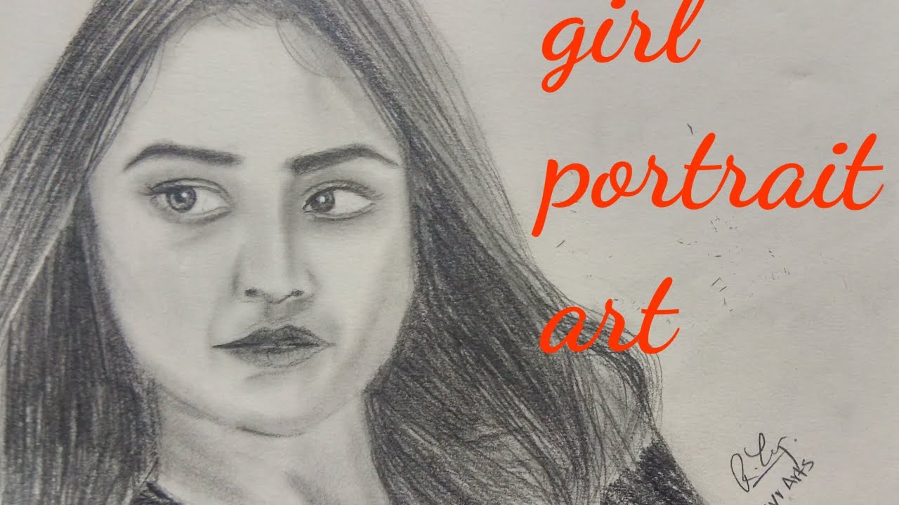 simple Pencil sketch of young girl | portrait drawing - YouTube