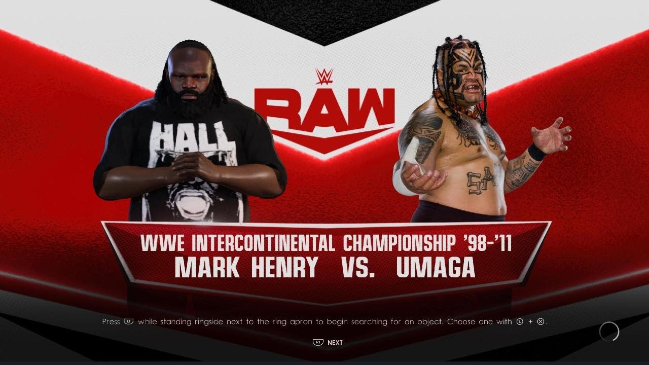WWE 2K22 - Mark Henry vs Umaga - WWE Intercontinental Championship ...