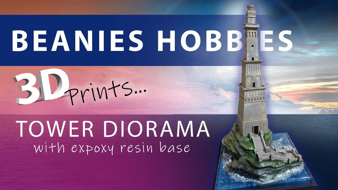 3D Printed Tower Diorama With Resin Art - YouTube