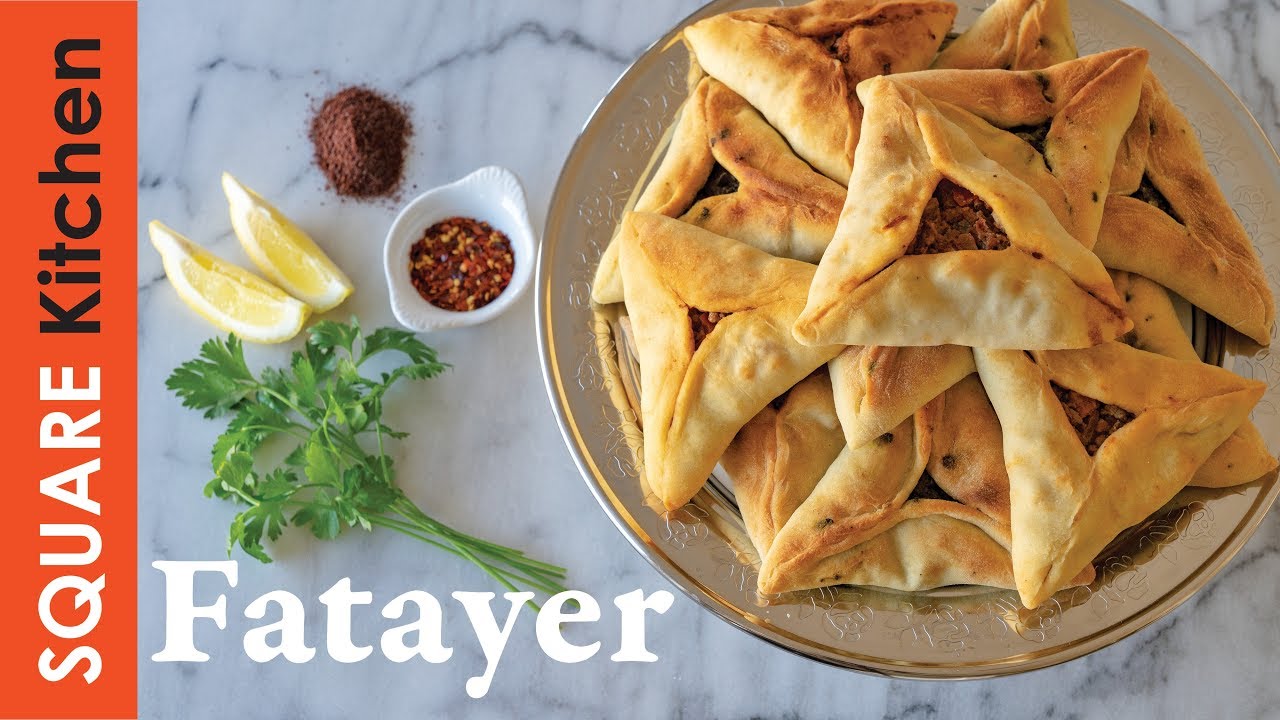 Fatayer with two types of fillings: beef & spinach - YouTube