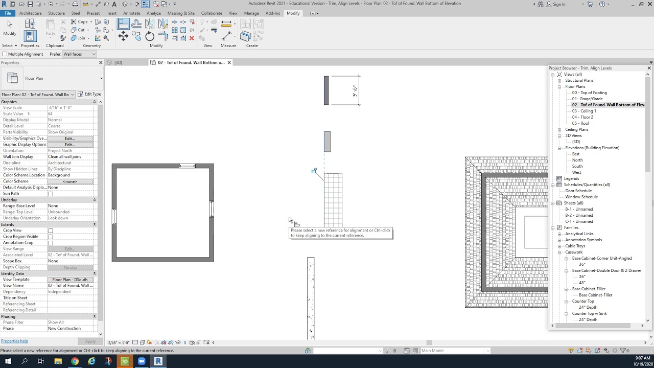 Intro Revit #3 - Trim, Align, Change Levels - YouTube