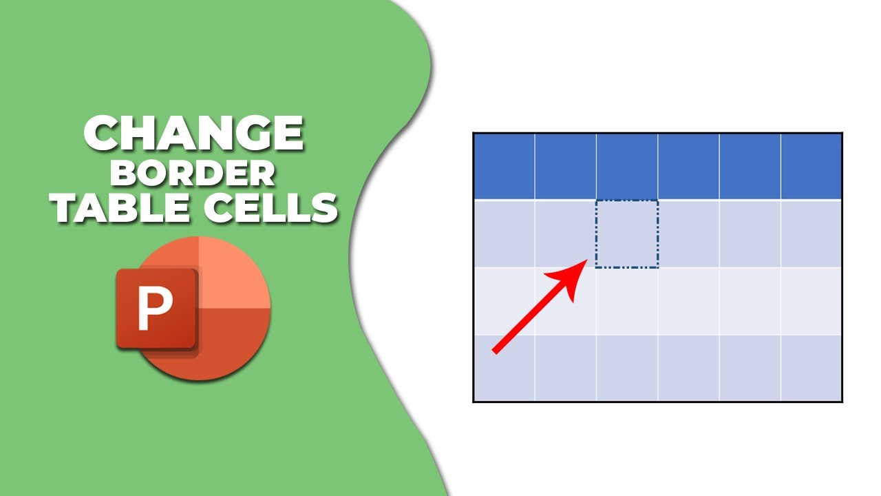 how to change the border of table cells in PowerPoint - YouTube