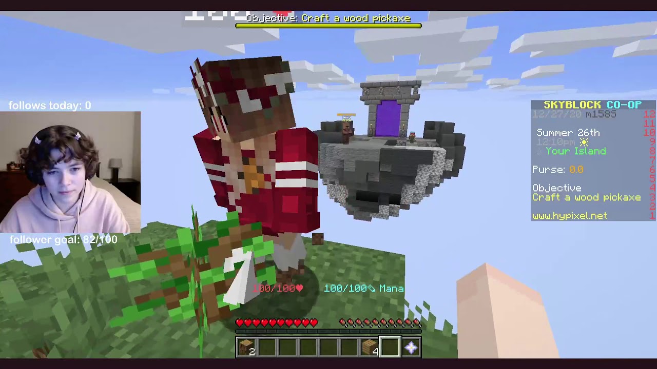 Florable Starts a Skyblock With Her Sisters... - YouTube